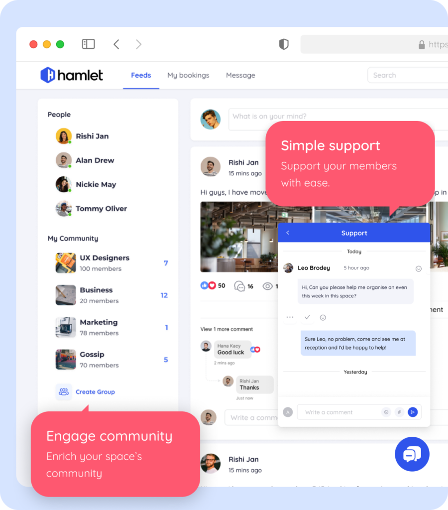 Hamlet Features - Space Management Tools You Need